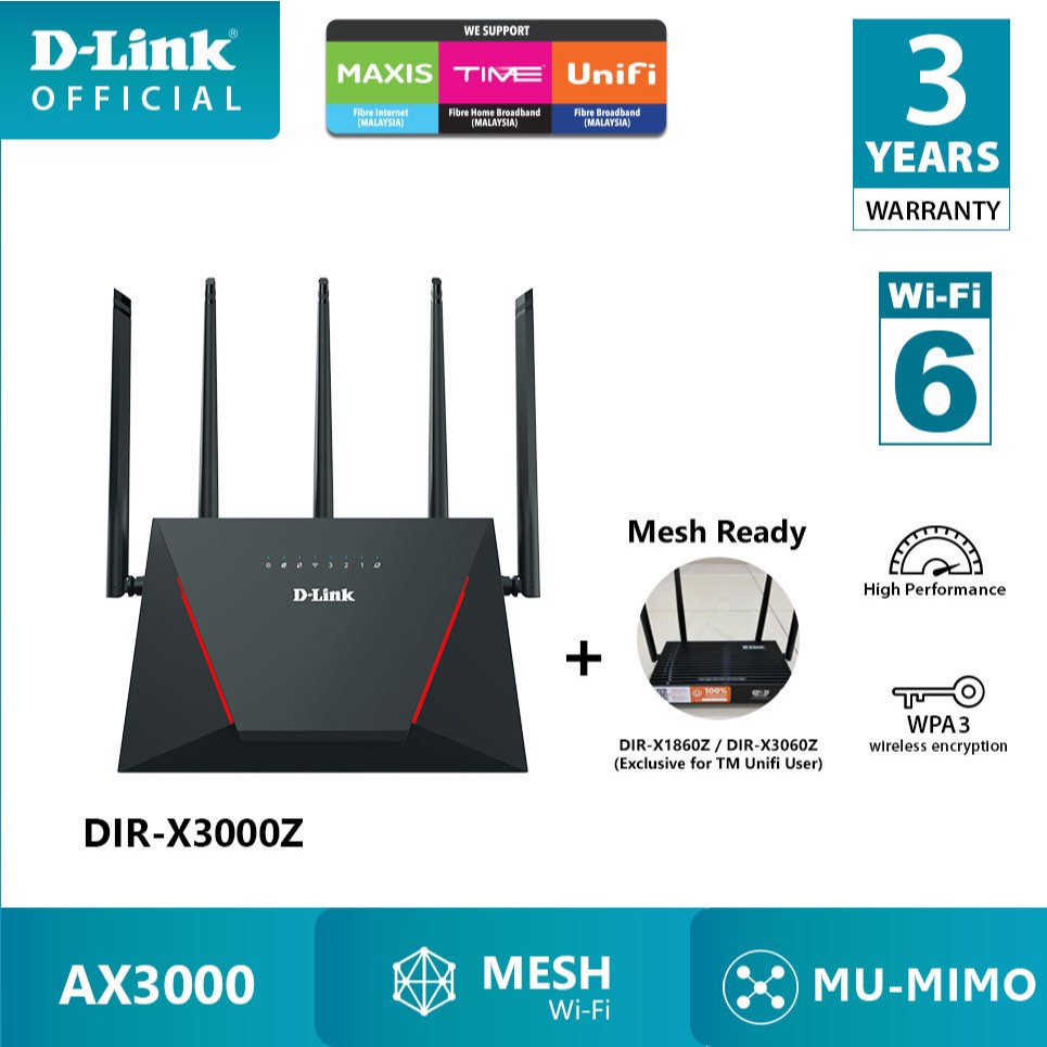 2 unit DLink Unifi Ax3000 Mesh Router - New Opened Seal, Computers ...