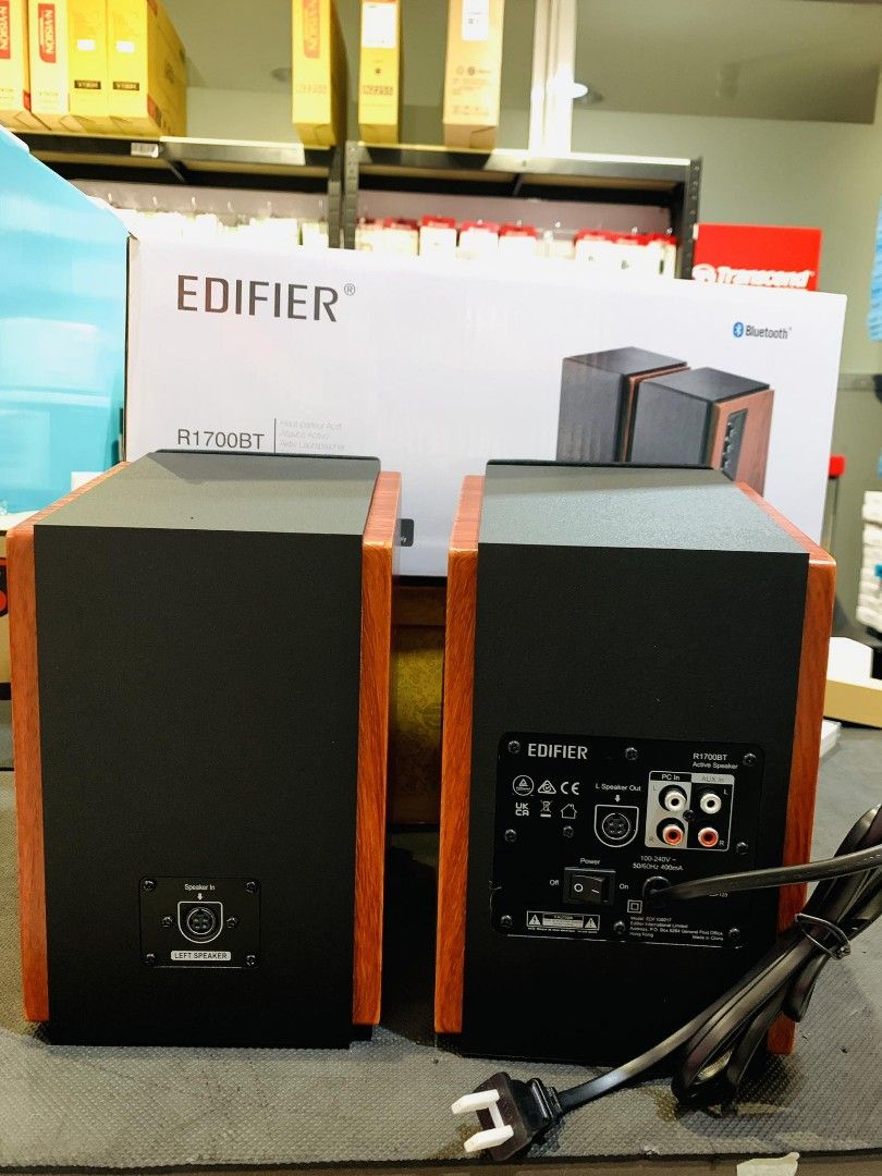 Edifier R1700BT Wireless All-in-one Bluetooth Bookshelf Speakers Wooden ...