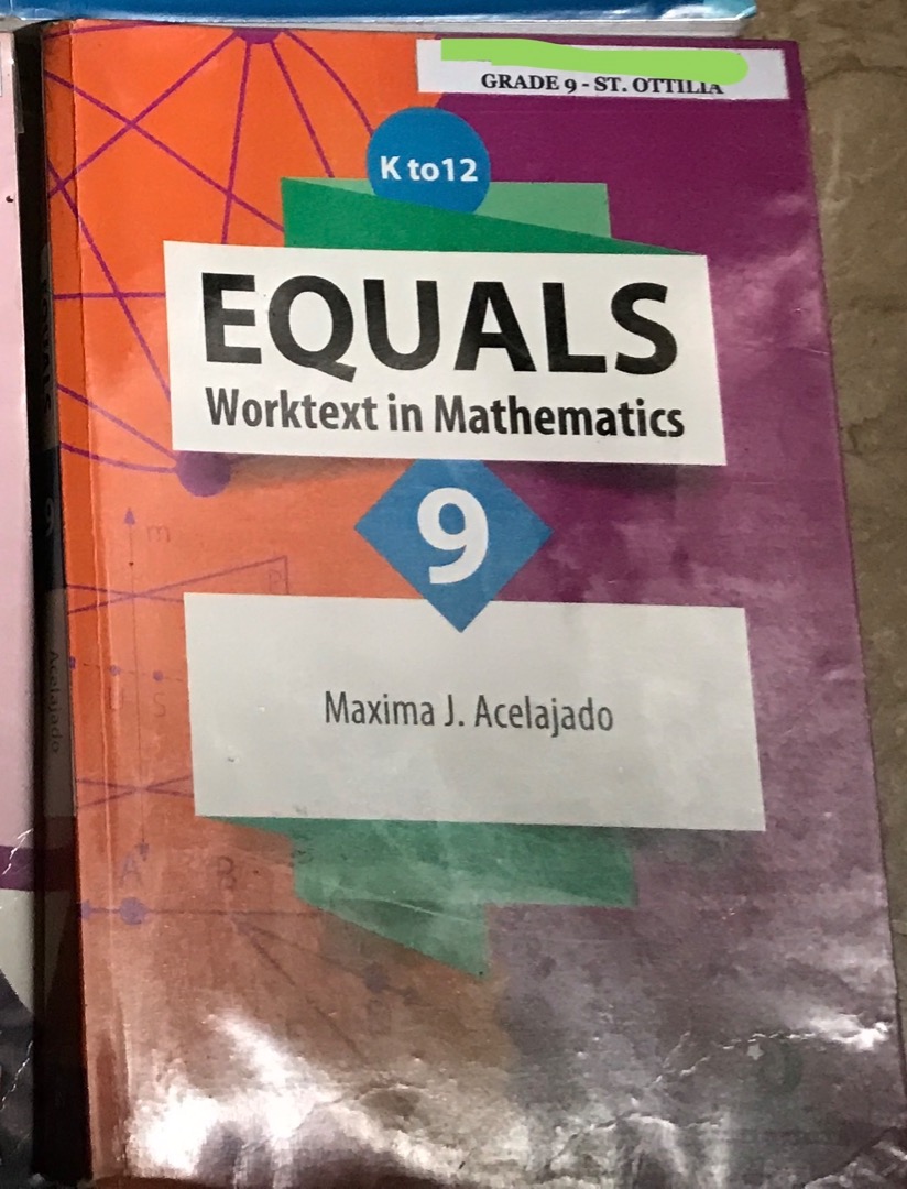 EQUALS WORKTEXT IN MATHEMATICS 9, Hobbies & Toys, Books & Magazines ...
