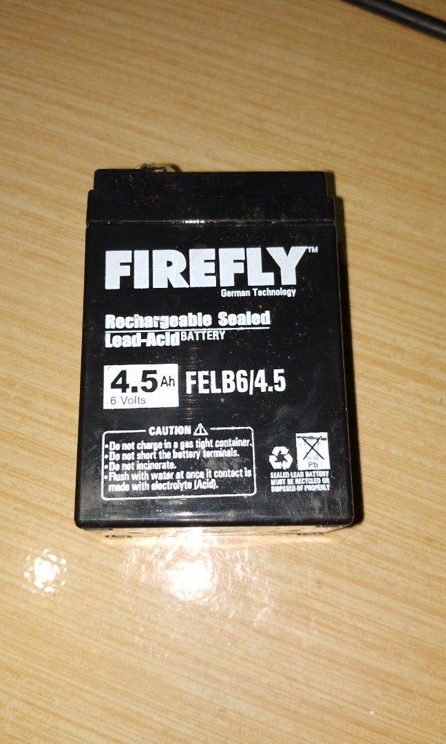 Firefly FELB6/4.5 Rechargeable Sealed Lead-Acid Battery on Carousell