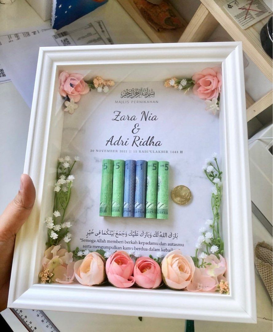 Frame mas kahwin 3D Nikah Tunang, Hobbies & Toys, Stationery & Craft ...