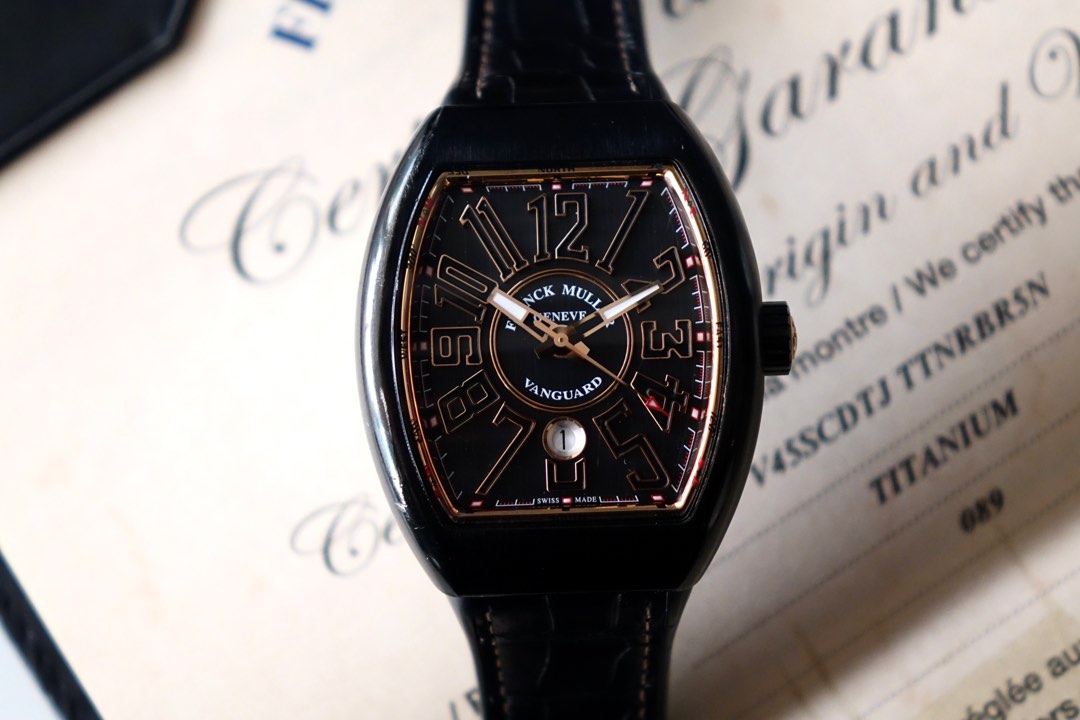Franck Muller Vanguard 45 Titanium DLC rose gold V45 SC DTJ TT NR BR 5N ...