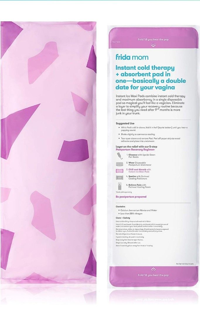 Frida Mom 2-in-1 Postpartum Absorbent Postpartum Perineal Ice Maxi Pads ...