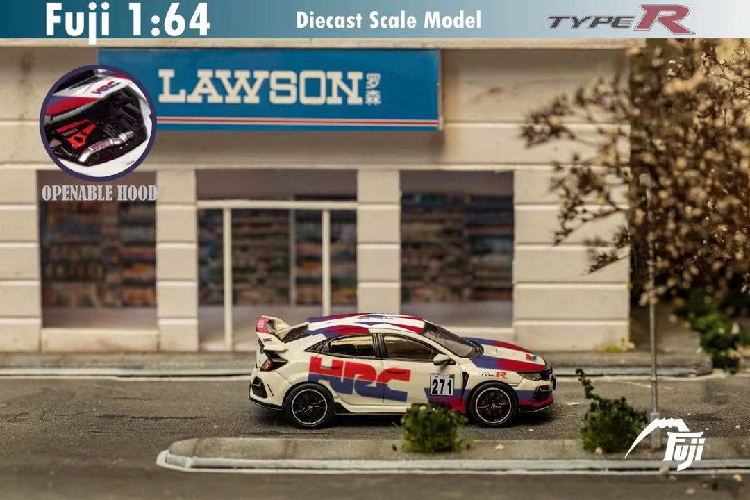 Fuji 1/64 Honda Civic Type R FK8 Spoon & HRC / Mini GT Inno64 Tarmac ...