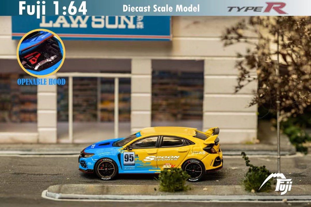 Fuji 1/64 Honda Civic Type R FK8 Spoon & HRC / Mini GT Inno64 Tarmac ...