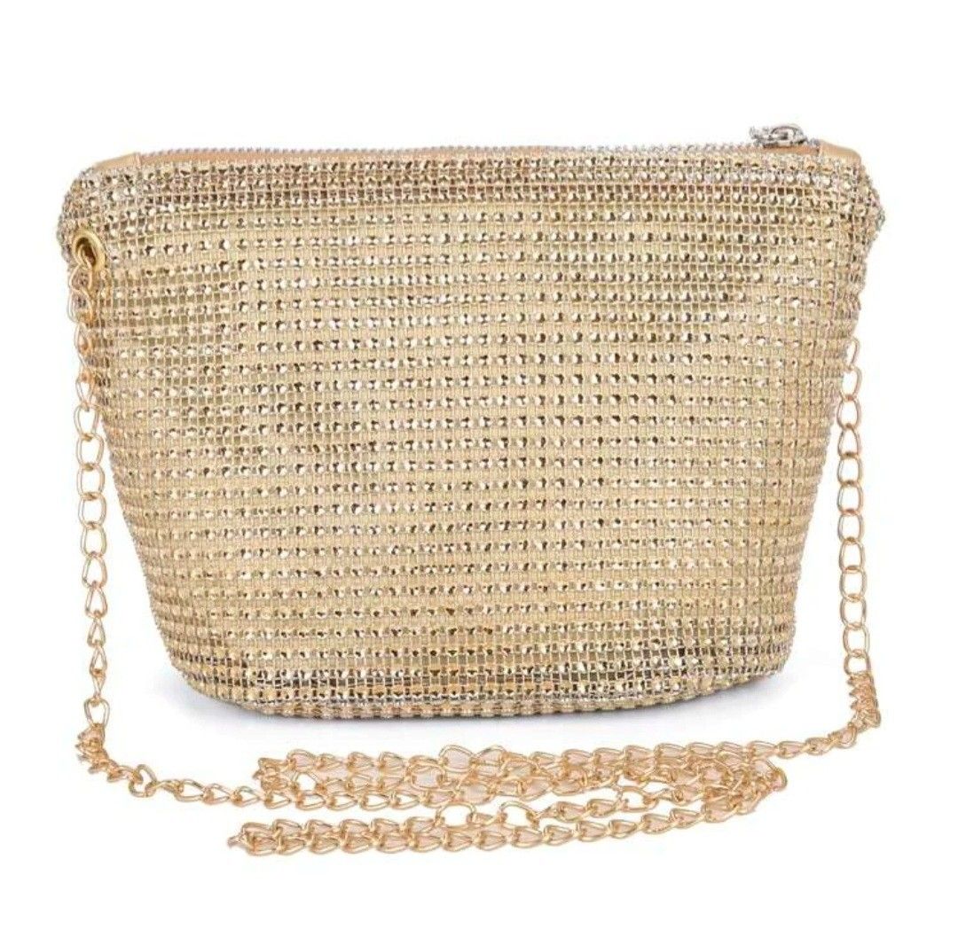 Gold sling bag, Women's Fashion, Bags & Wallets, Cross-body Bags on ...