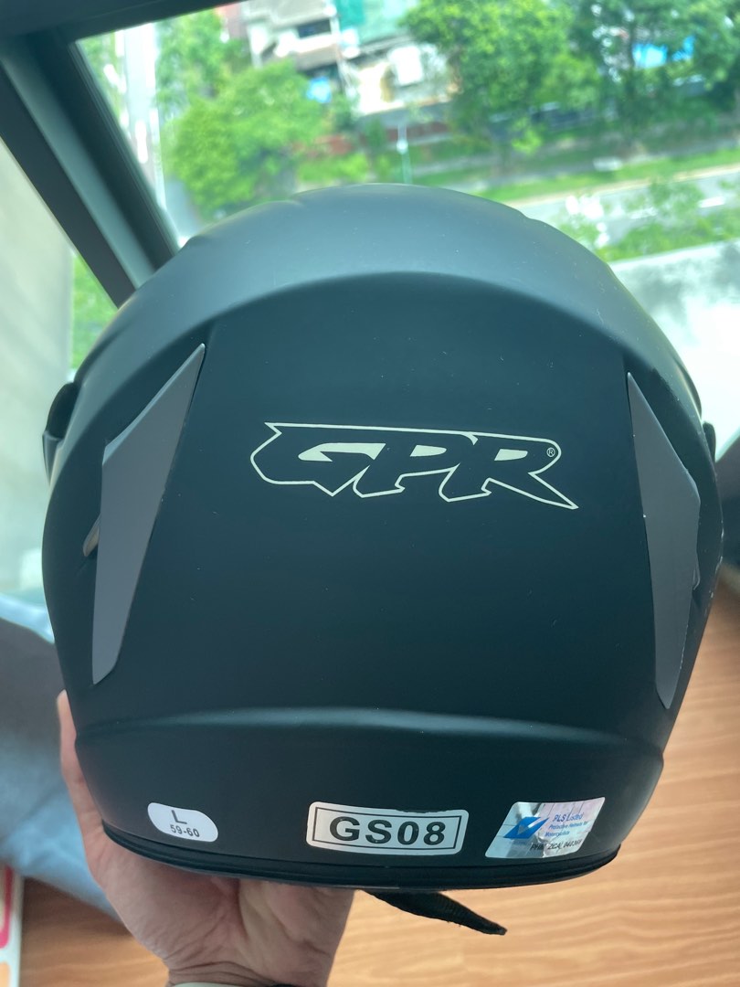 GPR Matt Black, Motorcycles, Motorcycle Apparel on Carousell