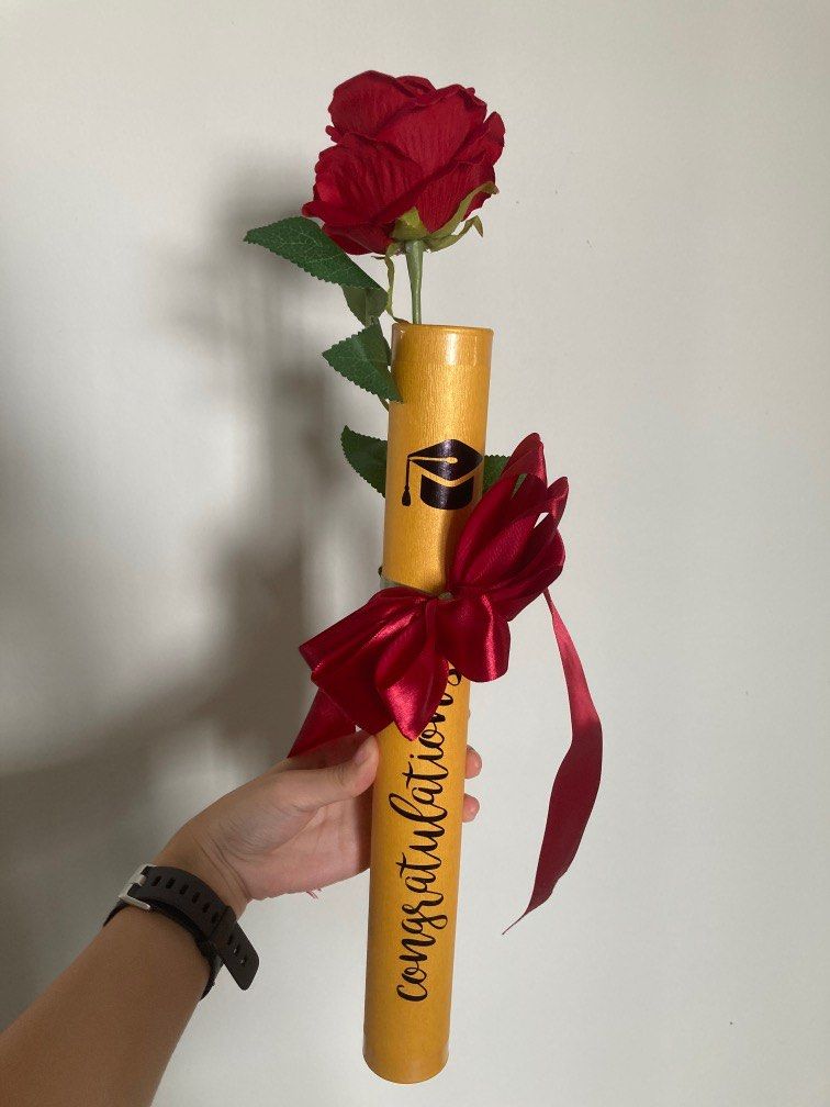 Graduation Rose stalk, Hobbies & Toys, Stationery & Craft, Flowers ...