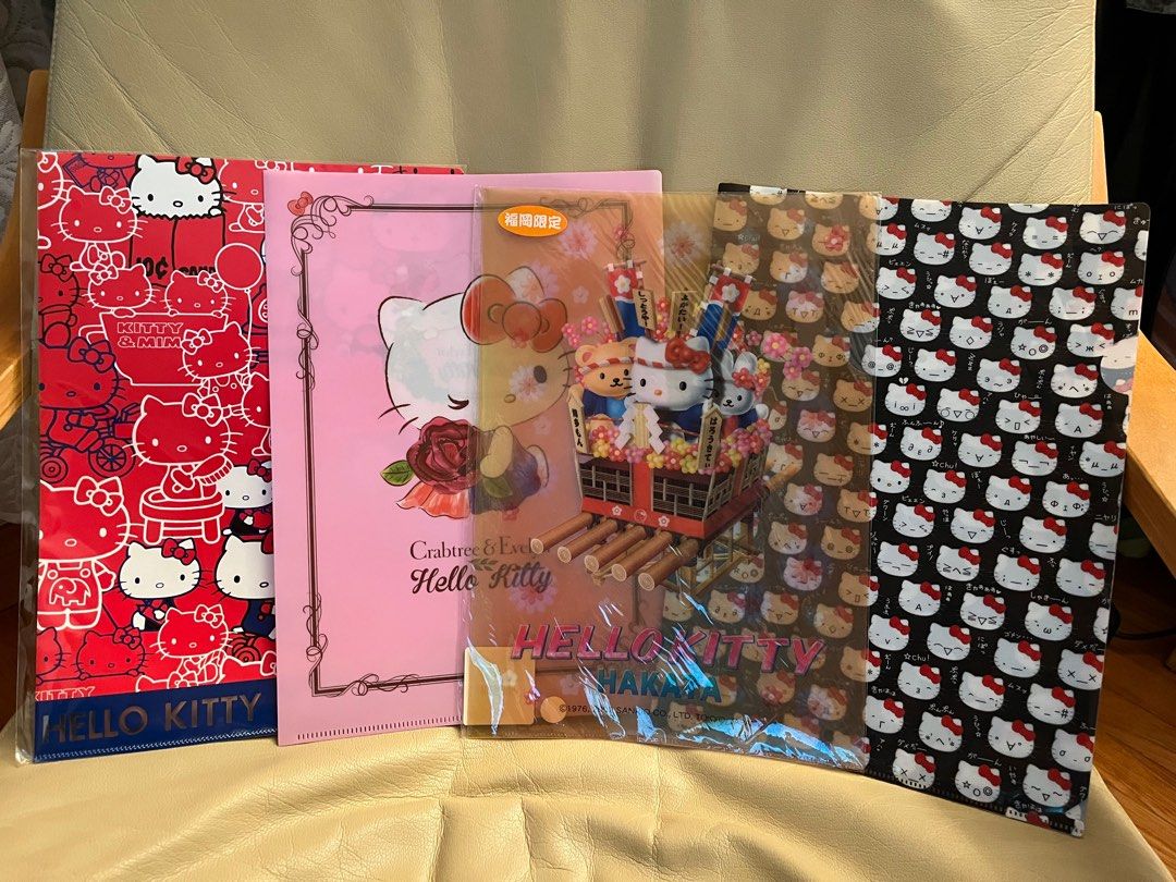 Hello Kitty A4 file set, 興趣及遊戲, 手作＆自家設計, 文具 - Carousell