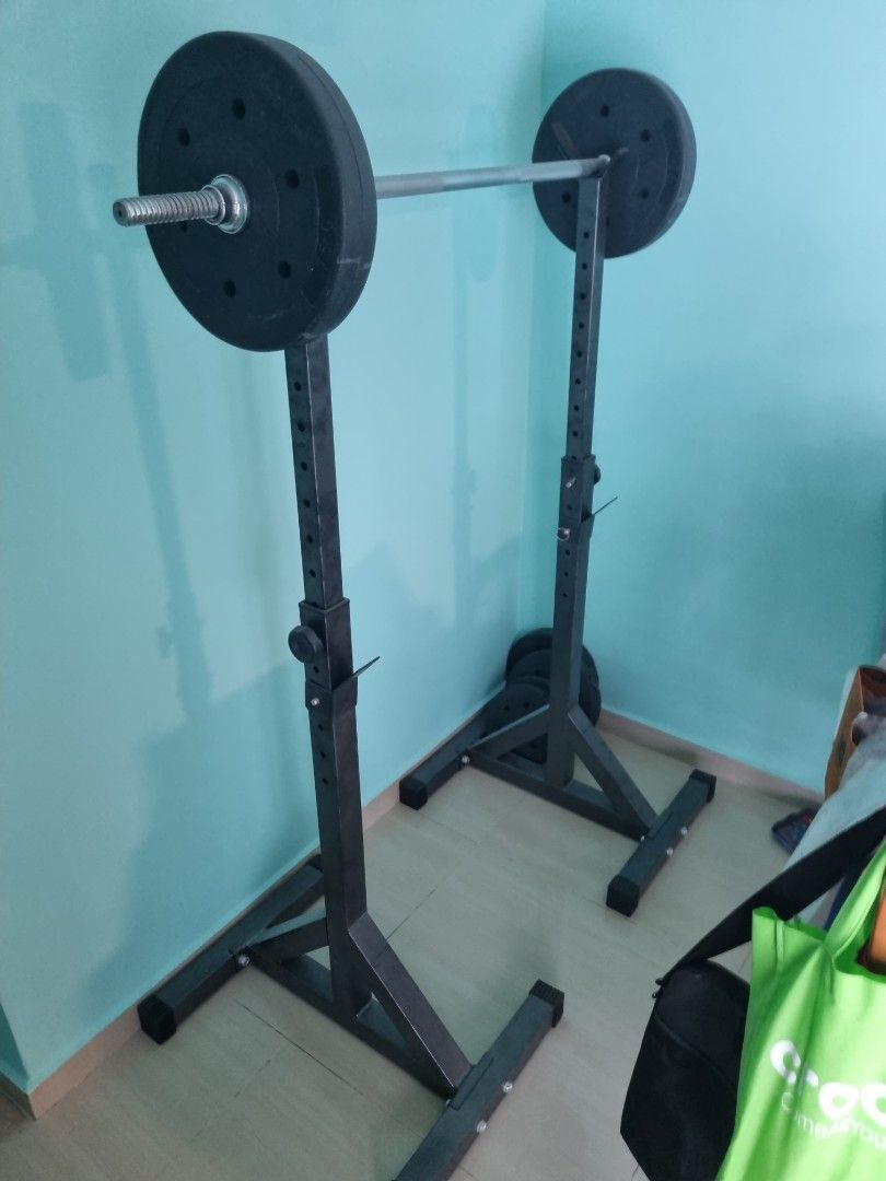 Home gym squat rack set, Sports Equipment, Exercise & Fitness, Weights ...