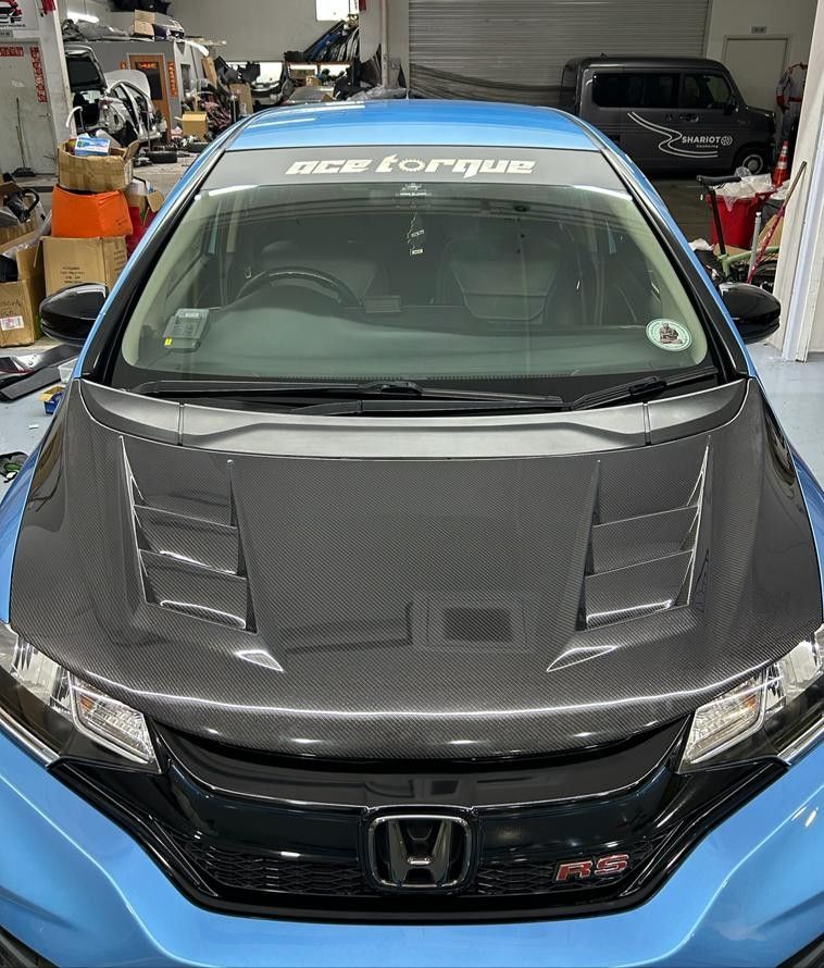 Honda Fit Jazz GK3 GP5 GK5 Full Carbon Fibre Bonnet, Car Accessories ...