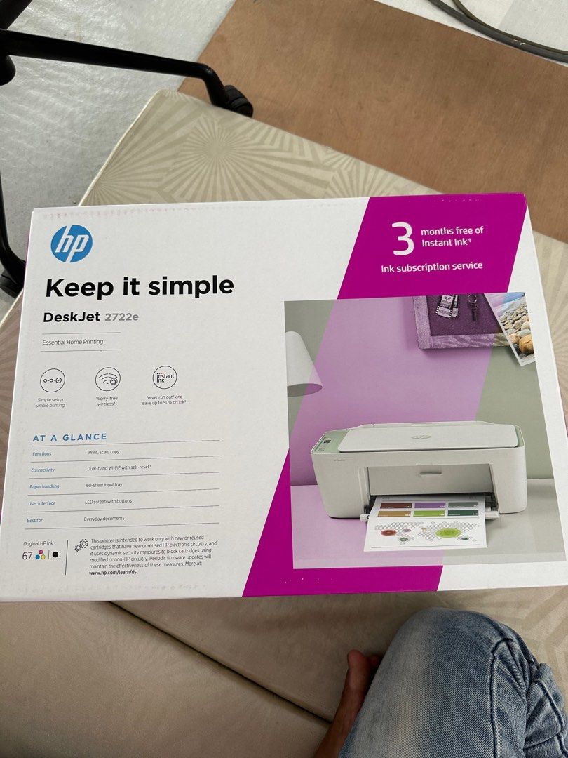 HP DESKJET 2722e brand new printer, Computers & Tech, Printers ...