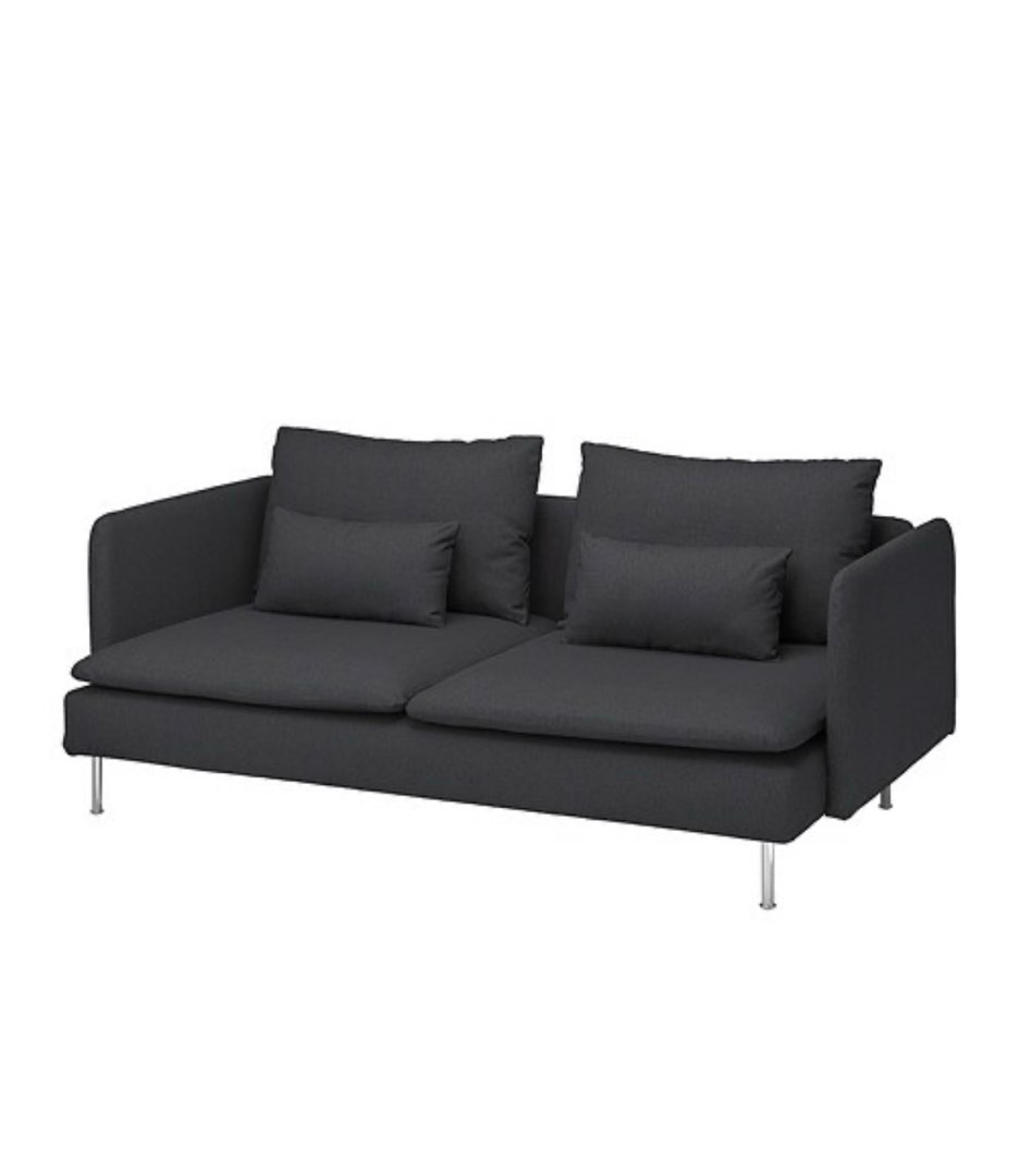 IKEA - Soderhamn - 3 seat sofa with Armrests - Fridtuna Dark Grey ...