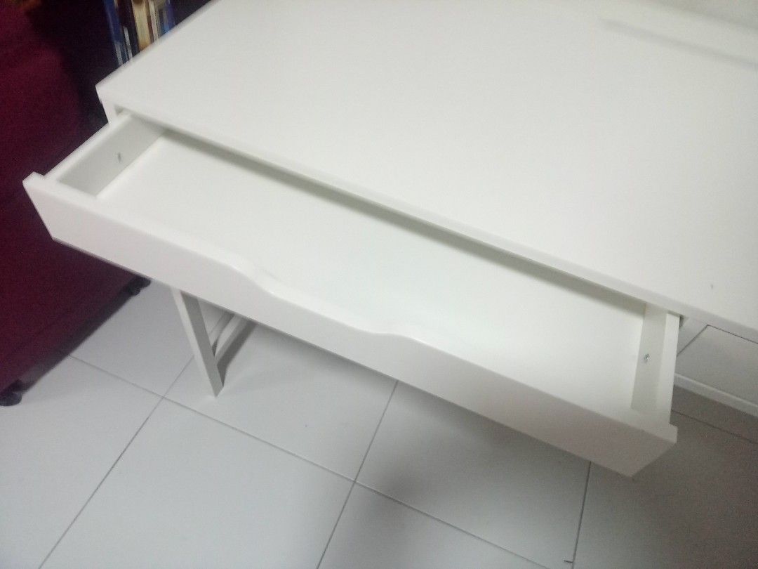 IKEA "Alex" Computer/Study Table with cord cubby, Furniture & Home ...
