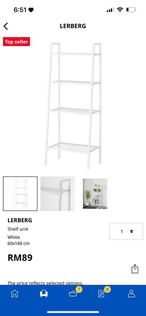 Ikea Rack Lerberg, Furniture & Home Living, Furniture, Shelves ...