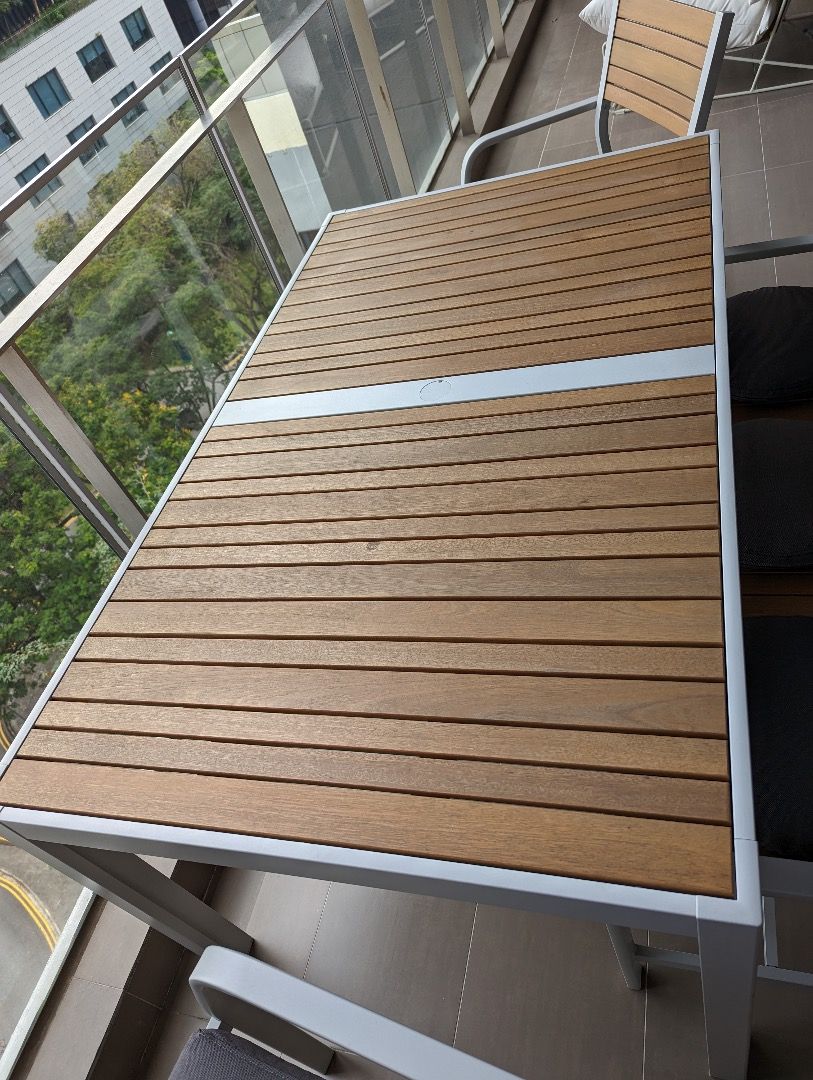 IKEA Sjalland Table, Bench & Chairs, Furniture & Home Living, Outdoor ...