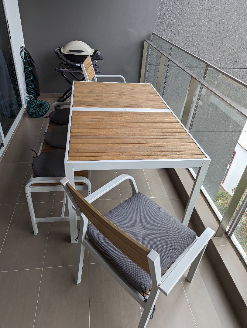 IKEA Sjalland Table, Bench & Chairs, Furniture & Home Living, Outdoor ...