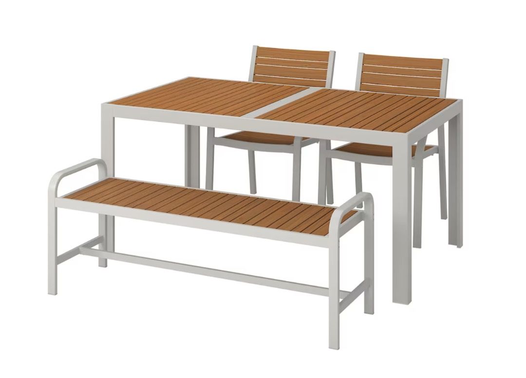 IKEA Sjalland Table, Bench & Chairs, Furniture & Home Living, Outdoor ...