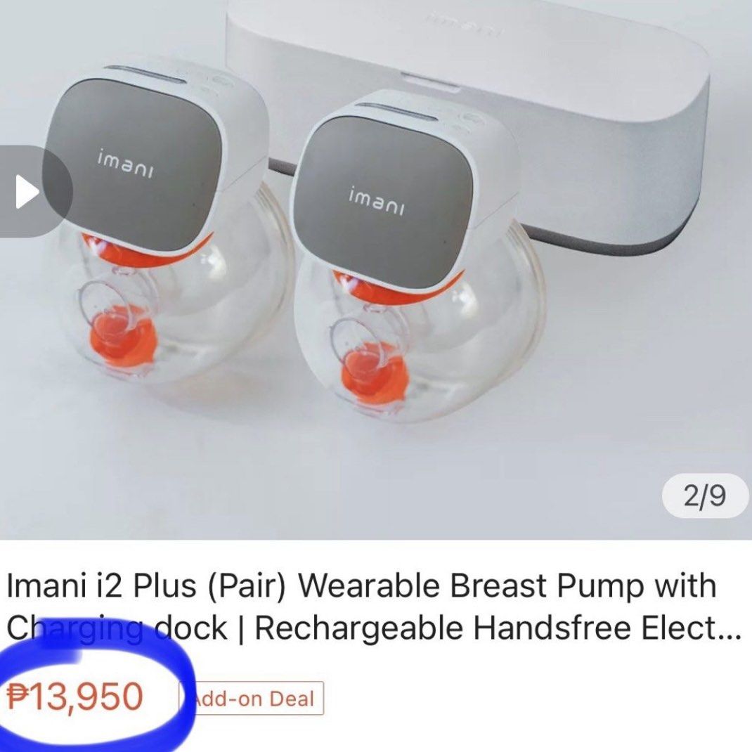 (FREE SF!) IMANI i2 Plus Pair Wearable Breast Pump & Foldable UVC LED ...
