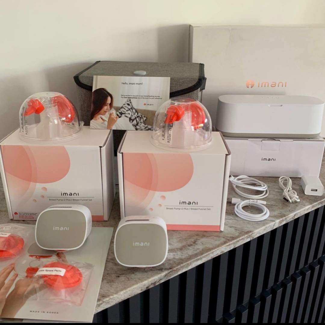 IMANI i2 Plus Pair Wearable Breast Pump & Foldable UVC LED Sterilizer ...