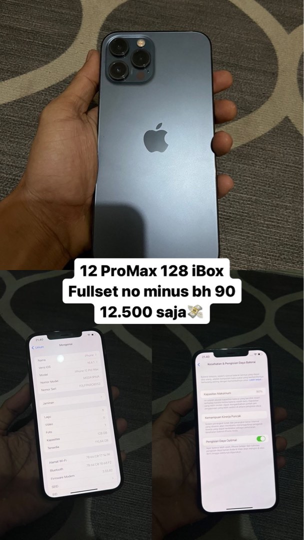iPhone 12 ProMax 128 iBox, Telepon Seluler & Tablet, iPhone, iPhone 12 ...