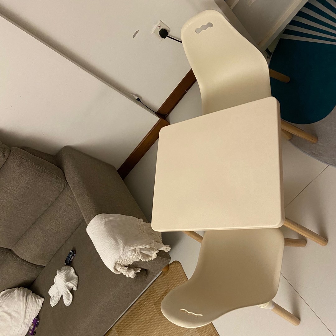 Ivory toddler table and chairs set, Babies & Kids, Baby Nursery & Kids ...