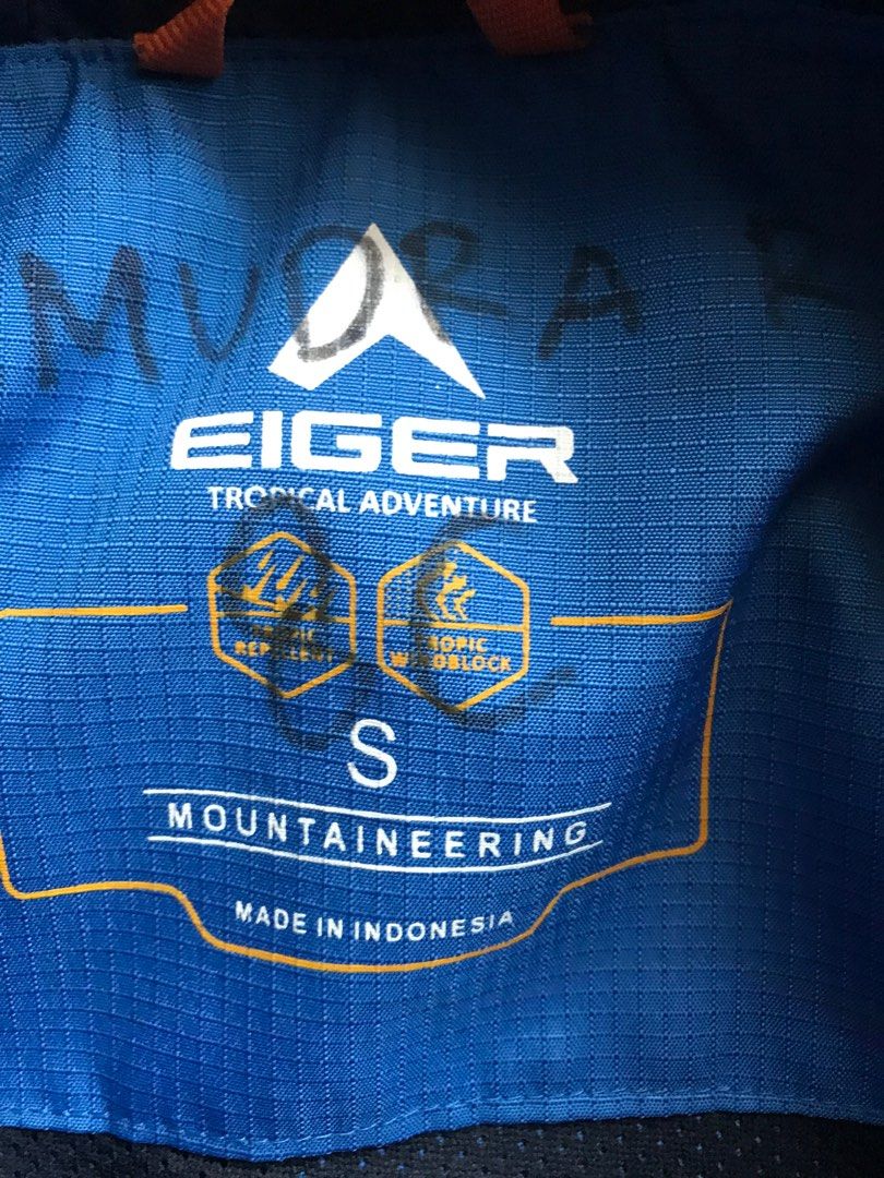 Jaket outdoor eiger biru / jaket gunung / jaket hiking on Carousell