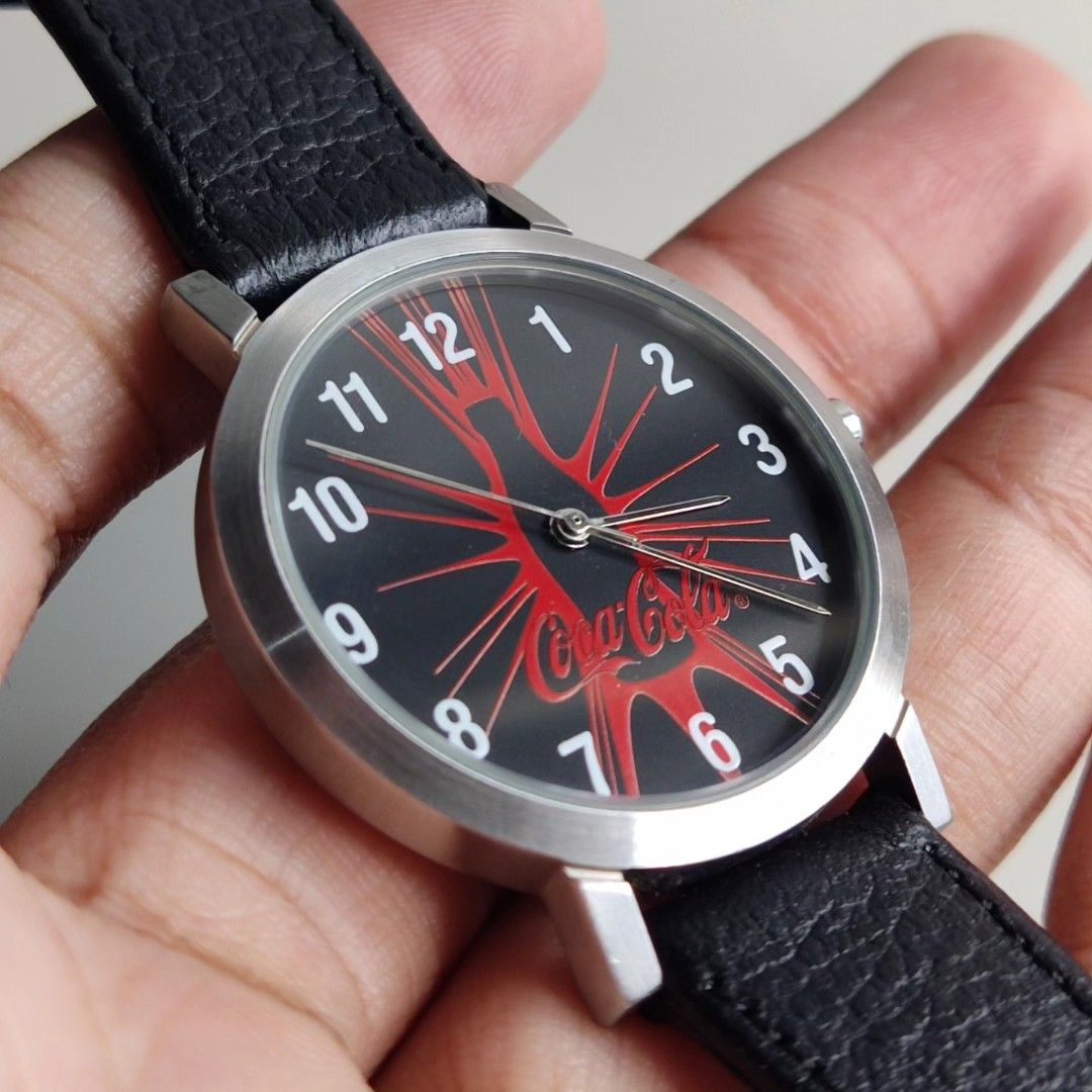 Jam tangan unik coca cola special merchandise swiss made good condition ...
