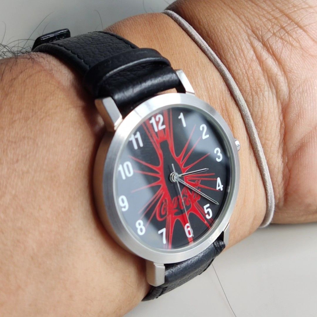 Jam tangan unik coca cola special merchandise swiss made good condition ...