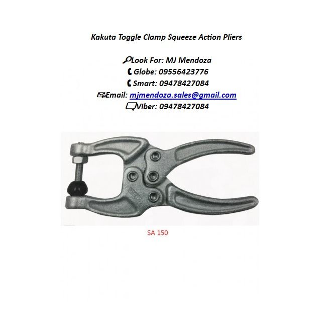 Kakuta Toggle Clamp Squeeze Action Pliers, Commercial & Industrial ...