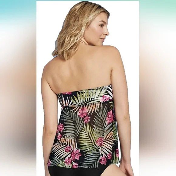 Kona Sol Women's Twist-Front Bandeau Flyaway Tankini Top on Carousell Kona Sol Women's Twist-Front Bandeau Flyaway Tankini Top on Carousell