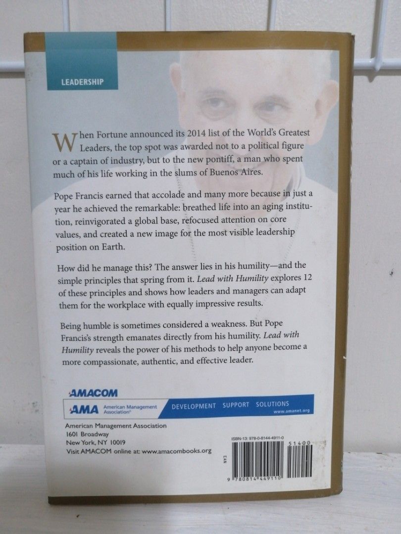 Lead with Humility: 12 Leadership Lessons from Pope Francis, Hobbies ...
