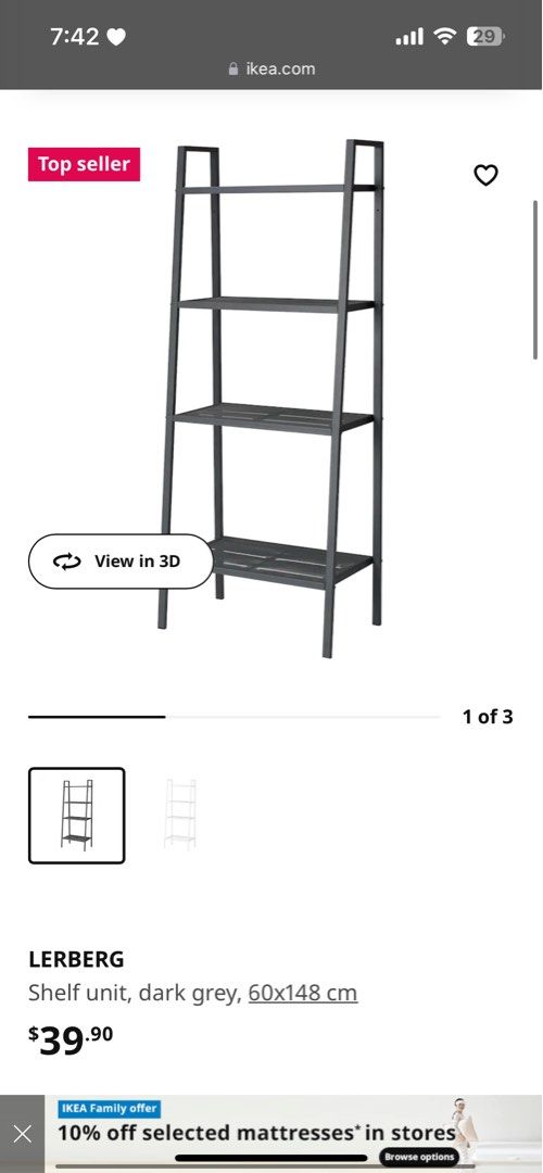 Lerberg ikea shelf, Furniture & Home Living, Furniture, Shelves ...