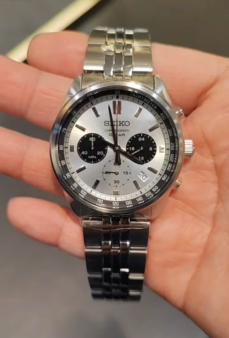 *Lowest Price*Seiko SSB425 Men's Chronograph White Dial Stainless Steel ...