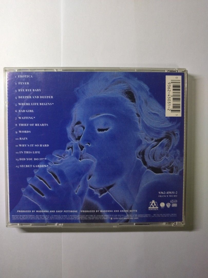 MADONNA "Erotica" CD, Hobbies & Toys, Music & Media, CDs & DVDs on Carousell