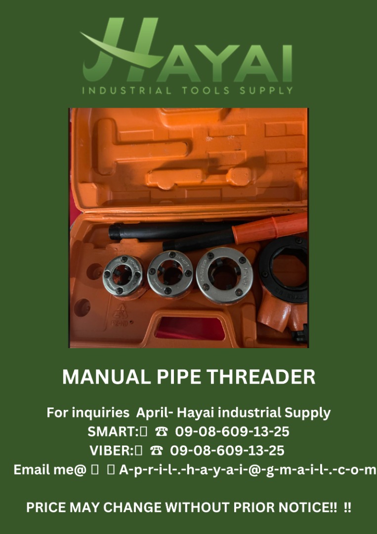 Manual pipe threader, Commercial & Industrial, Construction Tools ...