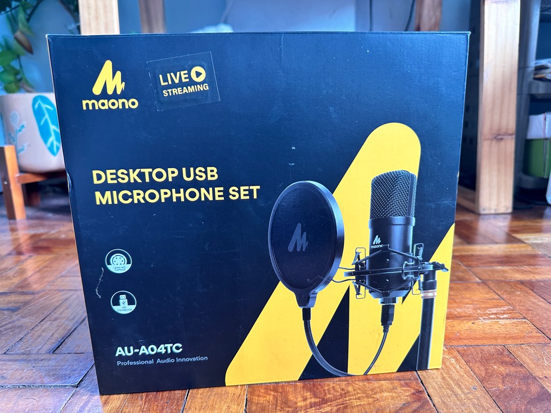 MAONO Desktop USB Microphone Set, Audio, Microphones on Carousell