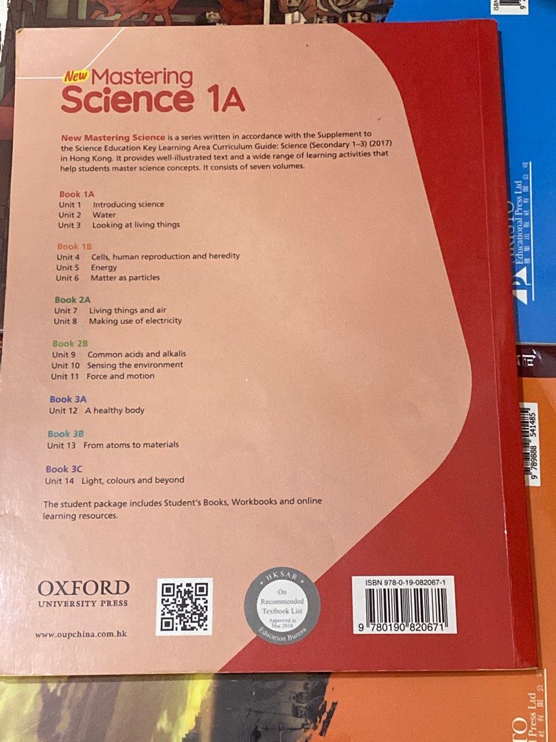 Mastering Science 1A, 興趣及遊戲, 書本 & 文具, 教科書 - Carousell