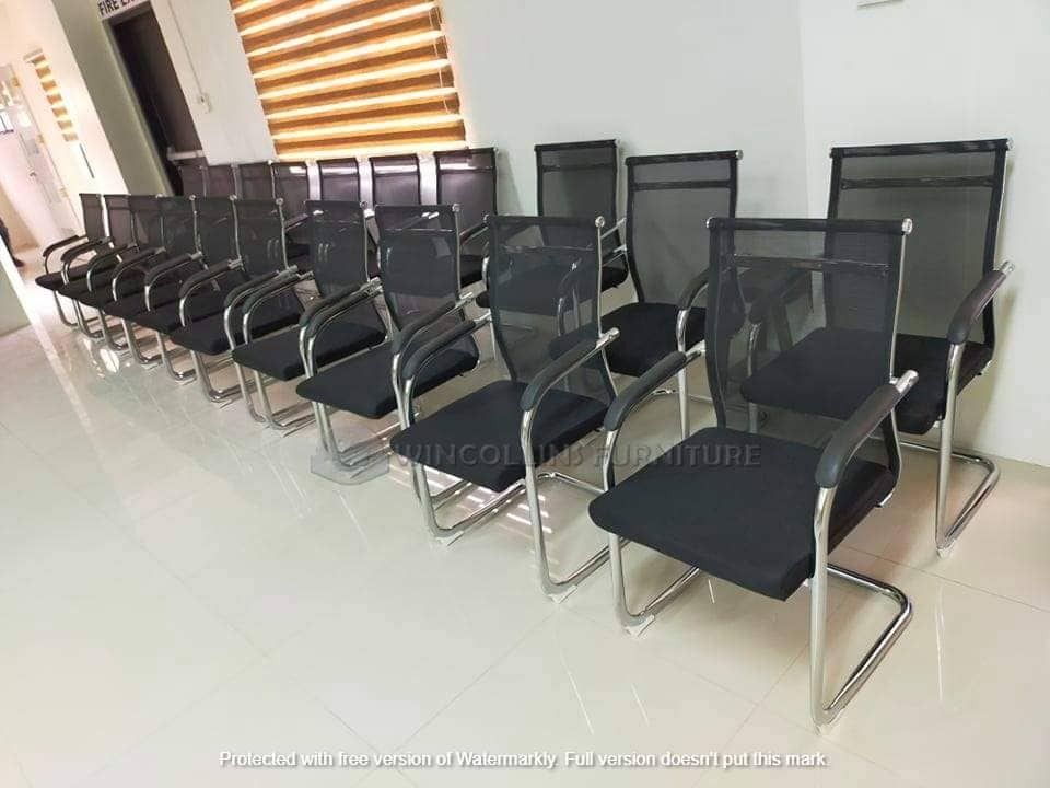 MESH CHAIR SLED LEGS, Furniture & Home Living, Office Furniture ...