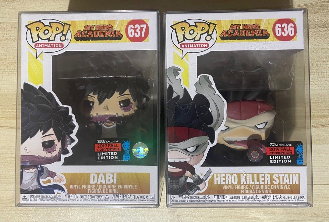 MHA Stain and Dabi Set 2019 Fall Convention FUNKO POP on Carousell