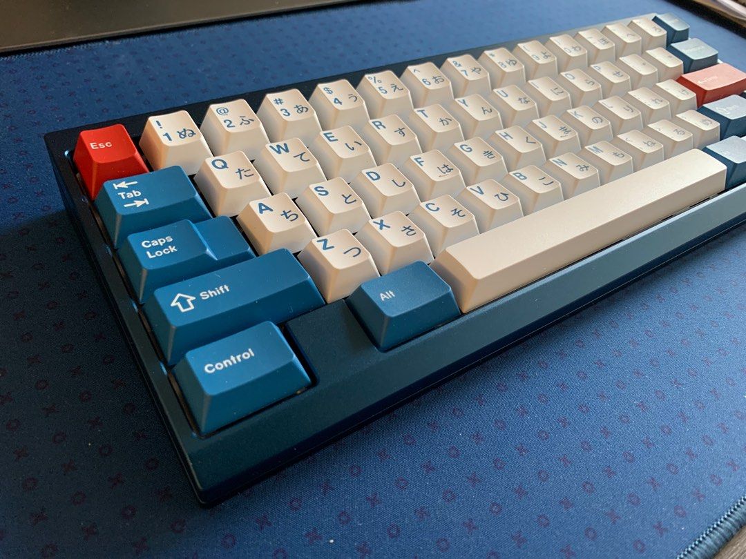 Midway 60 WKL navy blue custom mechanical keyboard, 電腦＆科技, 電腦周邊及配件, 電腦 ...