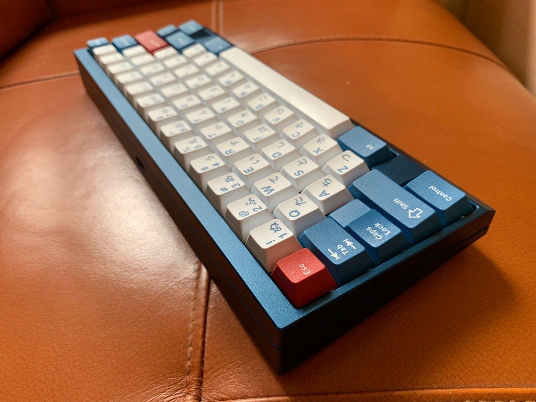 Midway 60 WKL navy blue custom mechanical keyboard, 電腦＆科技, 電腦周邊及配件, 電腦 ...