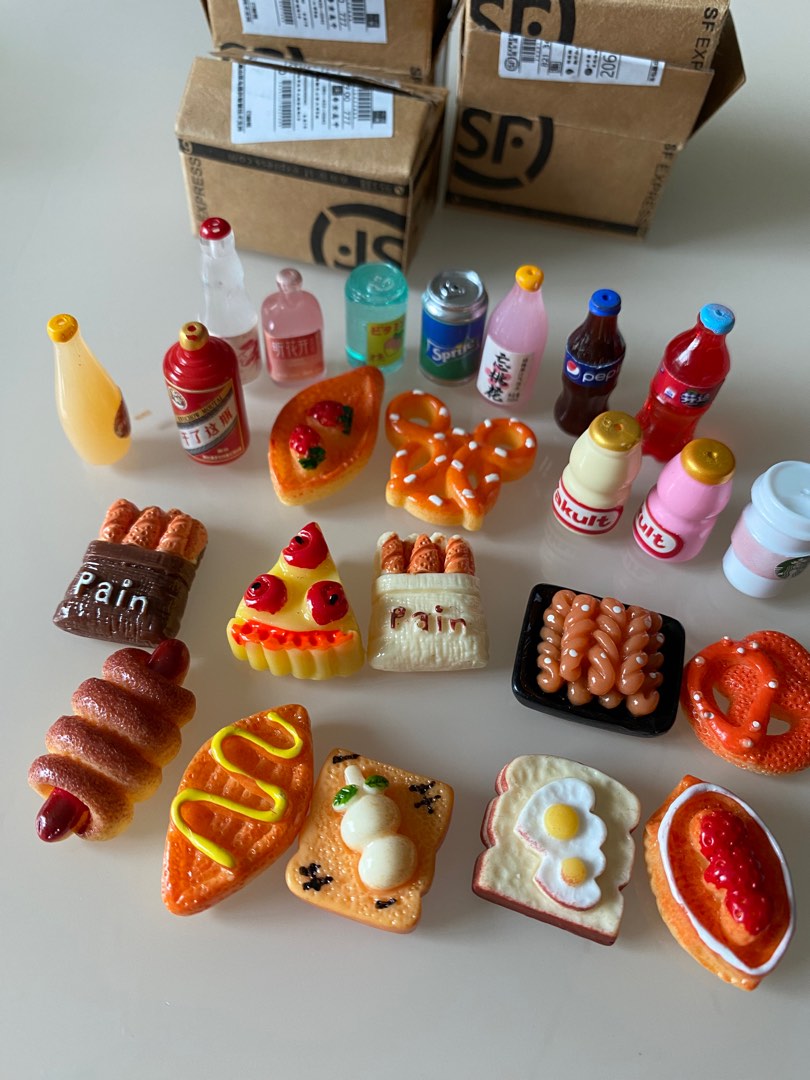 Mini toy foods and drinks miniature collection, Hobbies & Toys, Toys ...