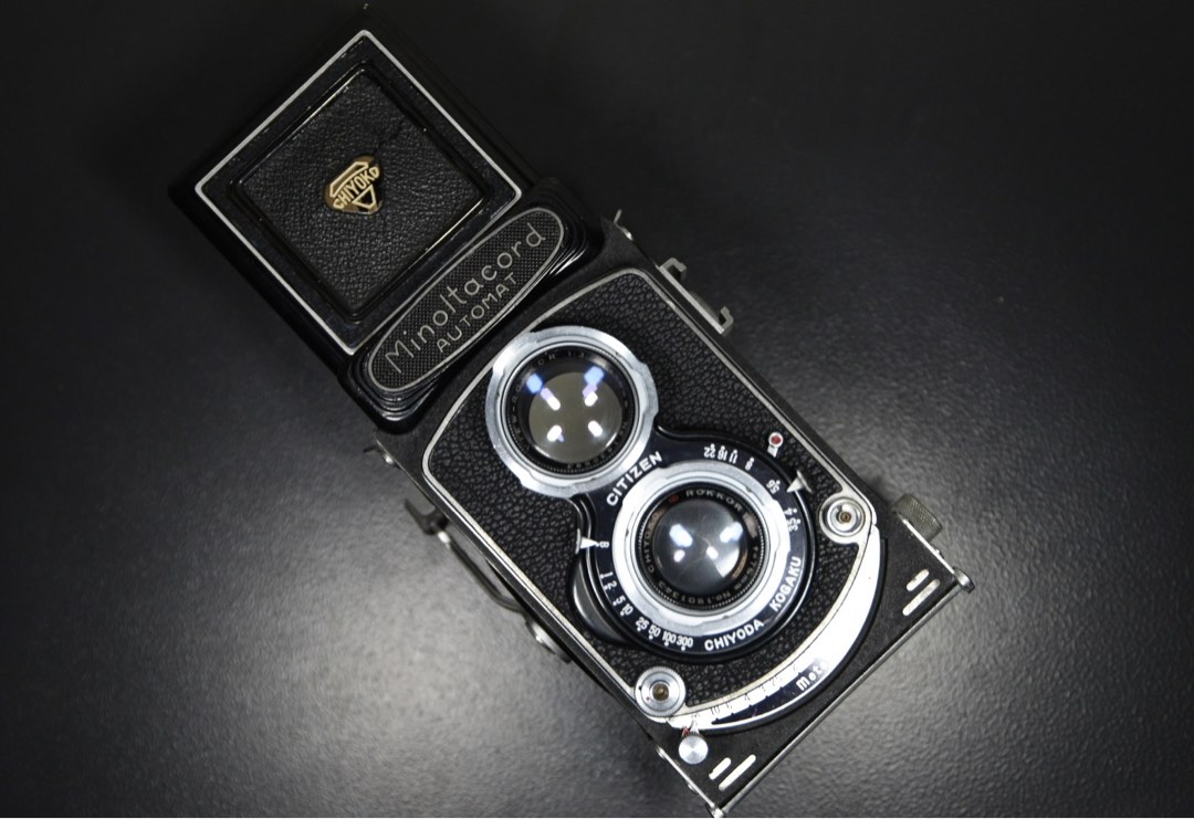 【經典古物】Minolta Minoltacord Automat 雙眼相機 銘機 中片幅 6x6 120 底片 TLR, 相機攝影, 相機在旋轉拍賣