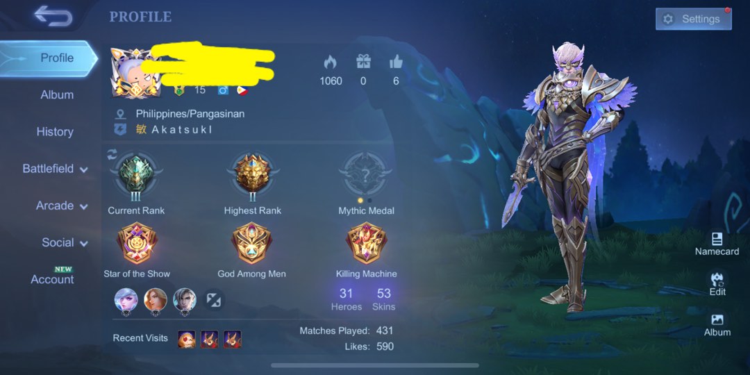 MOBILE LEGENDS ACCOUNT / ML ACCOUNT on Carousell