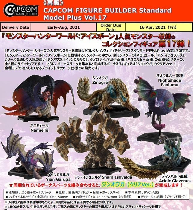 Monster Hunter 全新 MH vol 17 盒玩原箱 Capcom Figure Builder Creators Model Plus CFB Figure Rise 天地煌啼龍 ...
