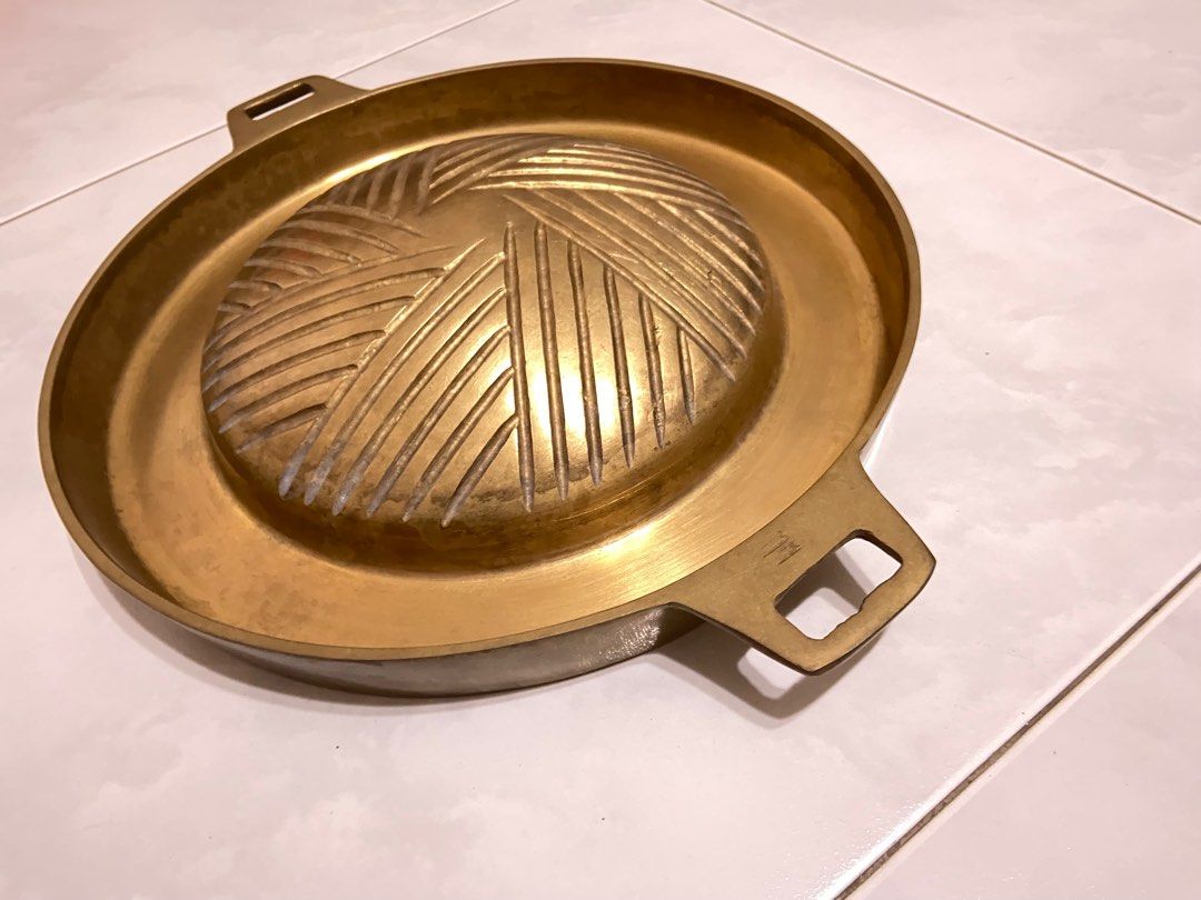 Mookata brass pan, Furniture & Home Living, Kitchenware & Tableware ...