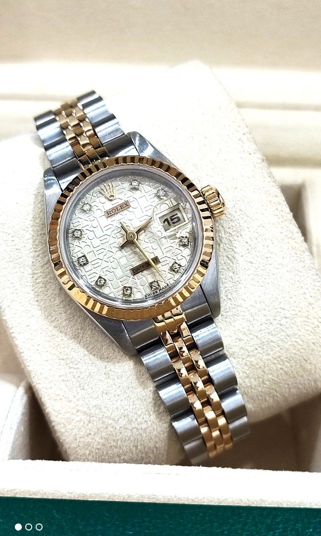 MSKL JOHAN ROLEX 69173 Datejust Lady Diamond Computer Dial 18k Yellow ...