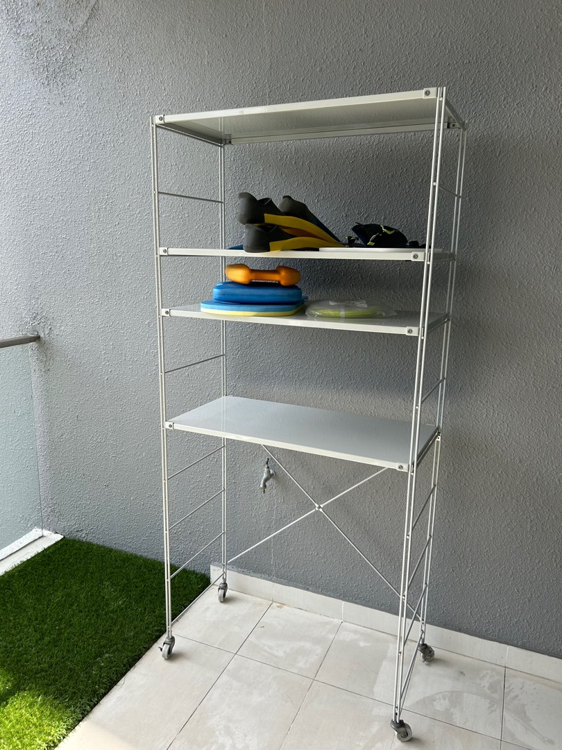 muji light grey steel shelf, Furniture & Home Living, Furniture, Other ...