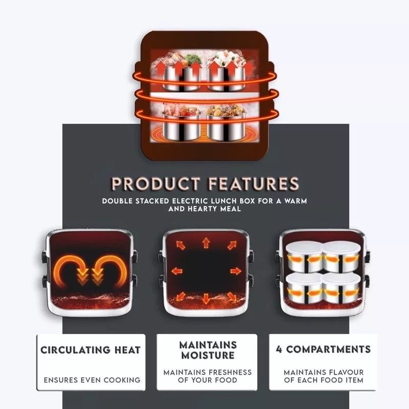 Multi Functional Cooking Lunch Box 200w 2L White, Looking For on Carousell